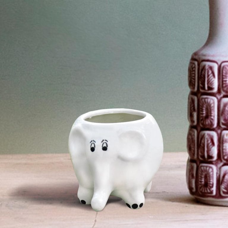 White Elephant Shape Ceramic Pot - Buy Online |Trivandrum Gardentech